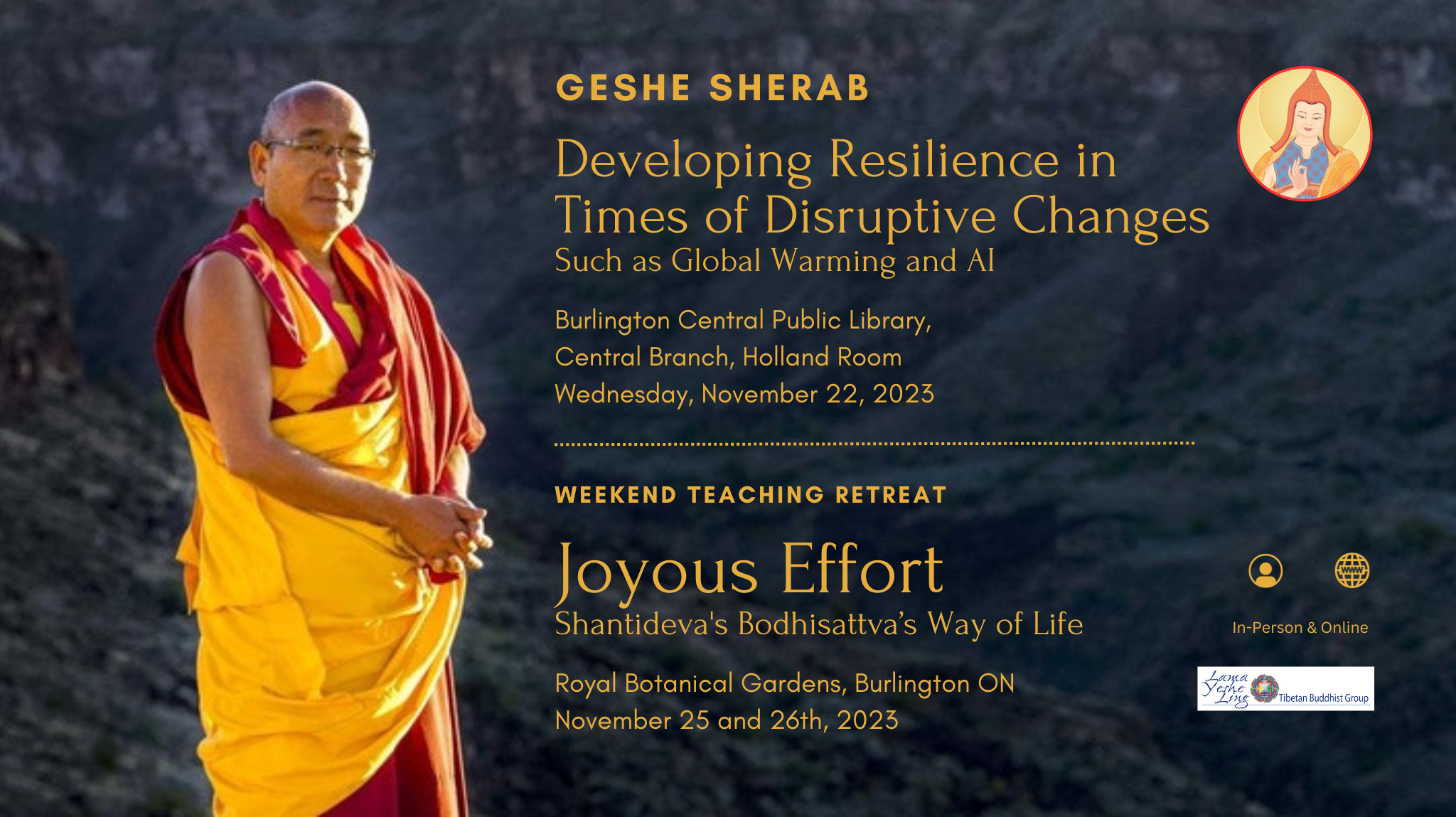Geshe Sherab Arrives at Toronto Pearson Airport | Lama Yeshe Ling